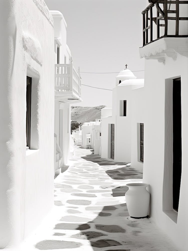 Mykonos, Greece, Photography In Black And White 4 Art Print by ...