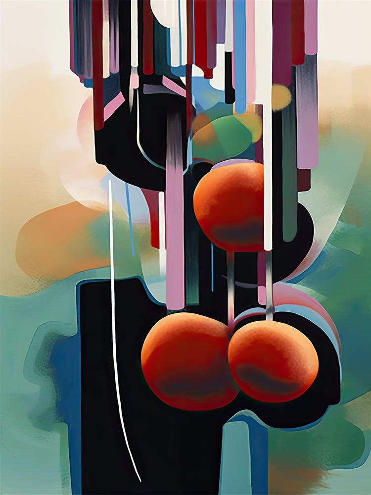 Cherries Abstract Art Print by Abstract Art Expressions – Fy!