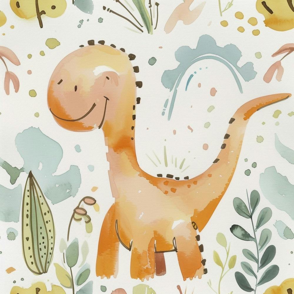 Cute Muted Pastel Dryosaurus Dinosaur 1 Art Print by Dino Delights – Fy!