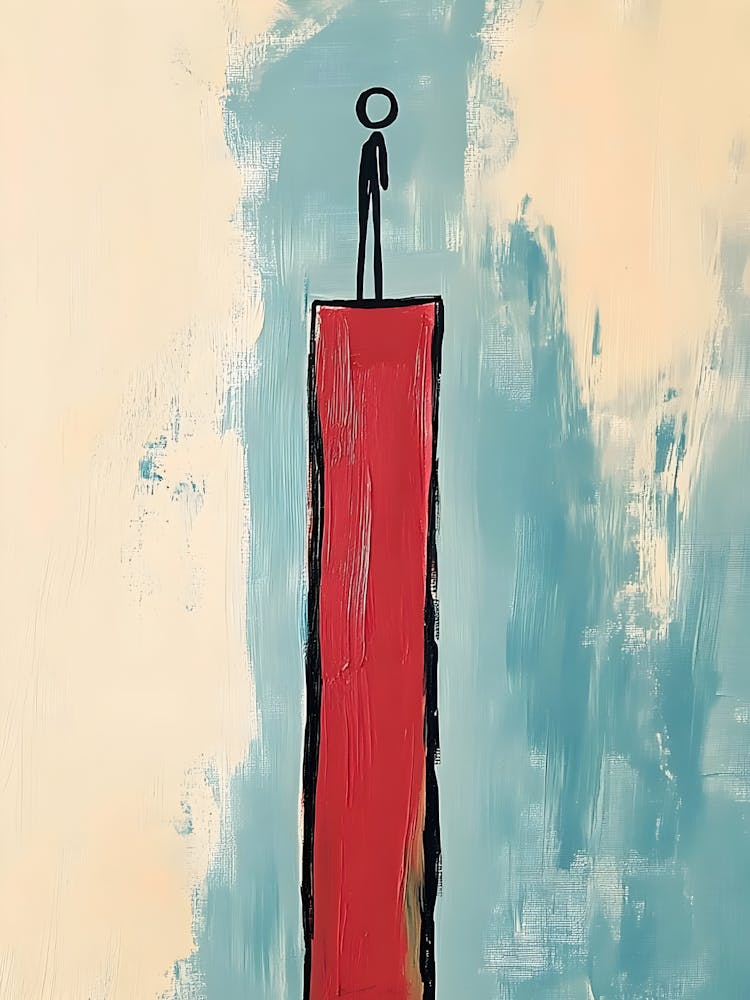 Man On Top Of A Tower Art Print by Artistry Aloft – Fy!