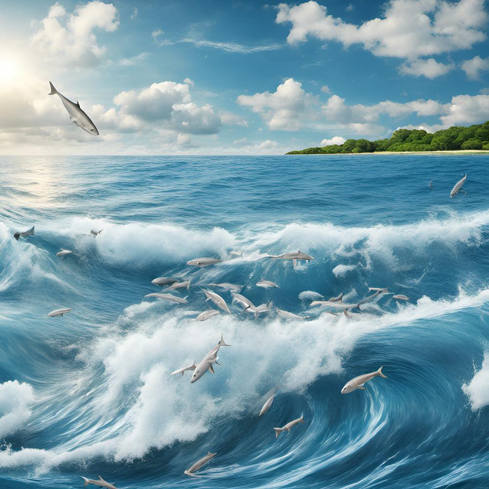 Fish Swimming In The Ocean Art Print by Marwa Mahmoud – Fy!