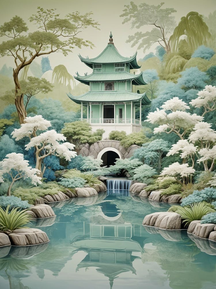 Oriental Serenity no1 Art Print by Daydream Pacific – Fy!