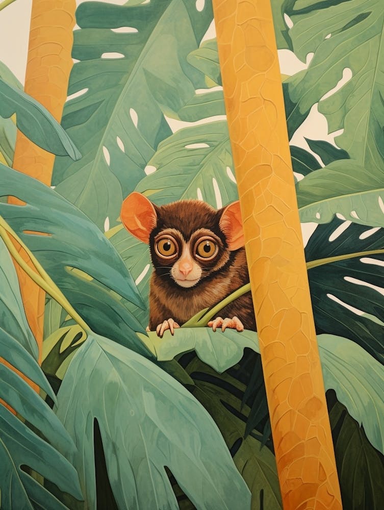 Tarsier 1 Tropical Animal Portrait Art Print by Tropic of Eden – Fy!