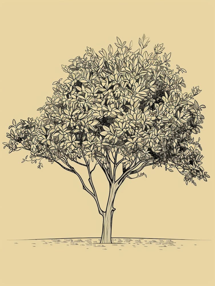 Magnolia Tree Minimalistic Drawing 2 Art Print by Bough And Bloom ...