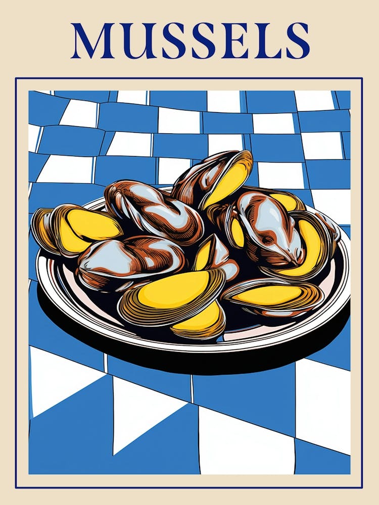 Mussels 2 Seafood Poster Art Print by Artful Appetite – Fy!
