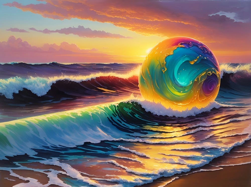 Default Tropical Beach Sunset Surfing Slime Ball Inspired By L 2 ...