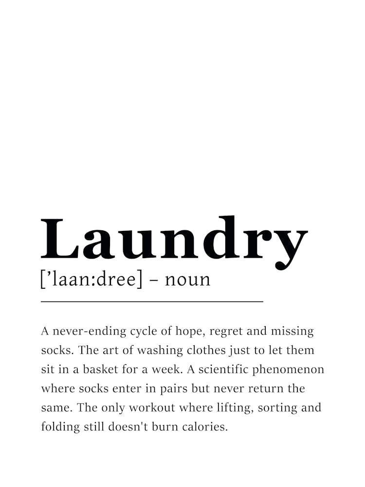 Laundry Definition Poster - Dictionary Art Print by Fy!