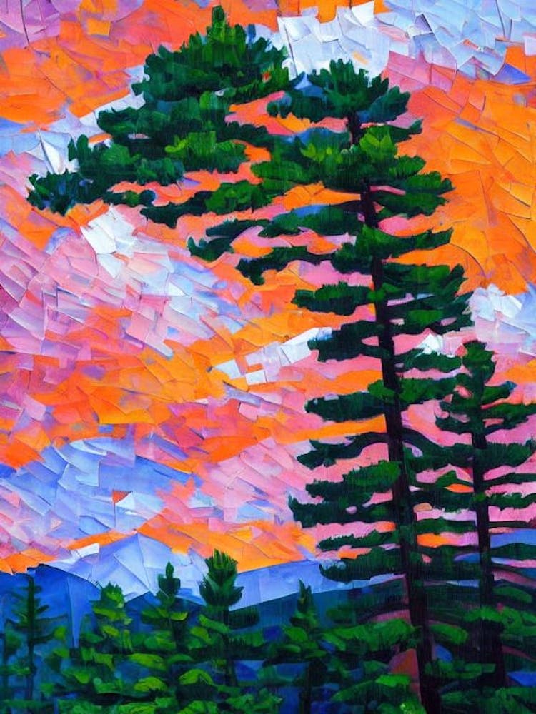Lodgepole Pine Tree Cubist 2 Art Print by Arboreal Impressions – Fy!