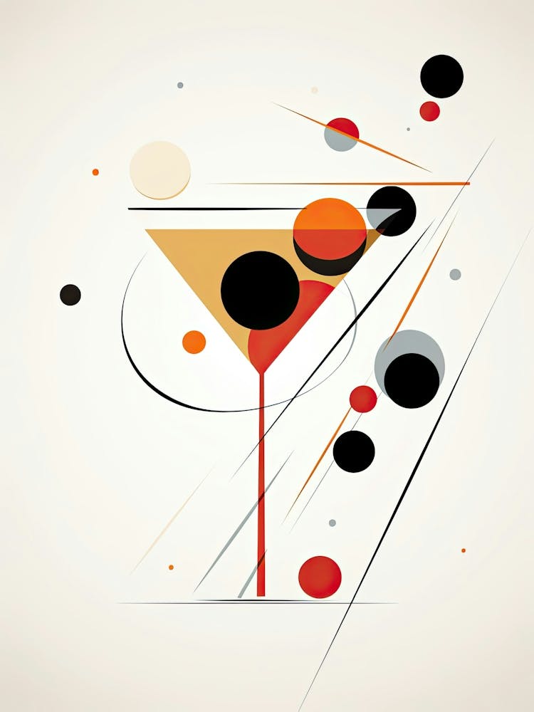 Mid Century Modern Martini Floral Infusion Cocktail 1 Art Print by ...
