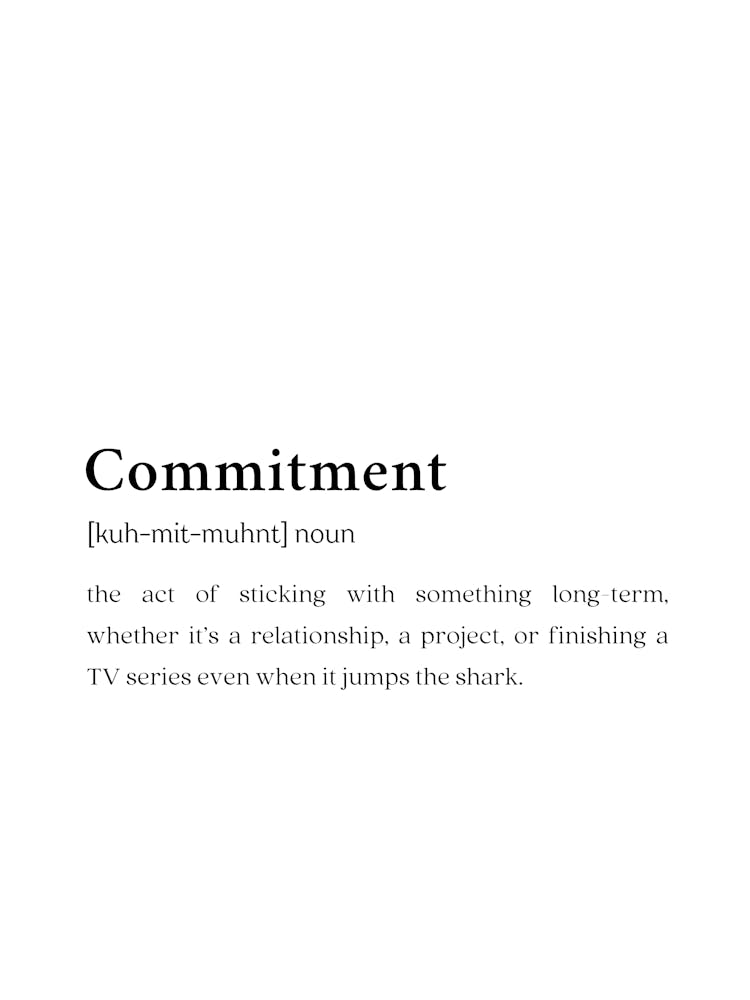 Commitment Funny Definition Wall Art Print by Shark Printables – Fy!