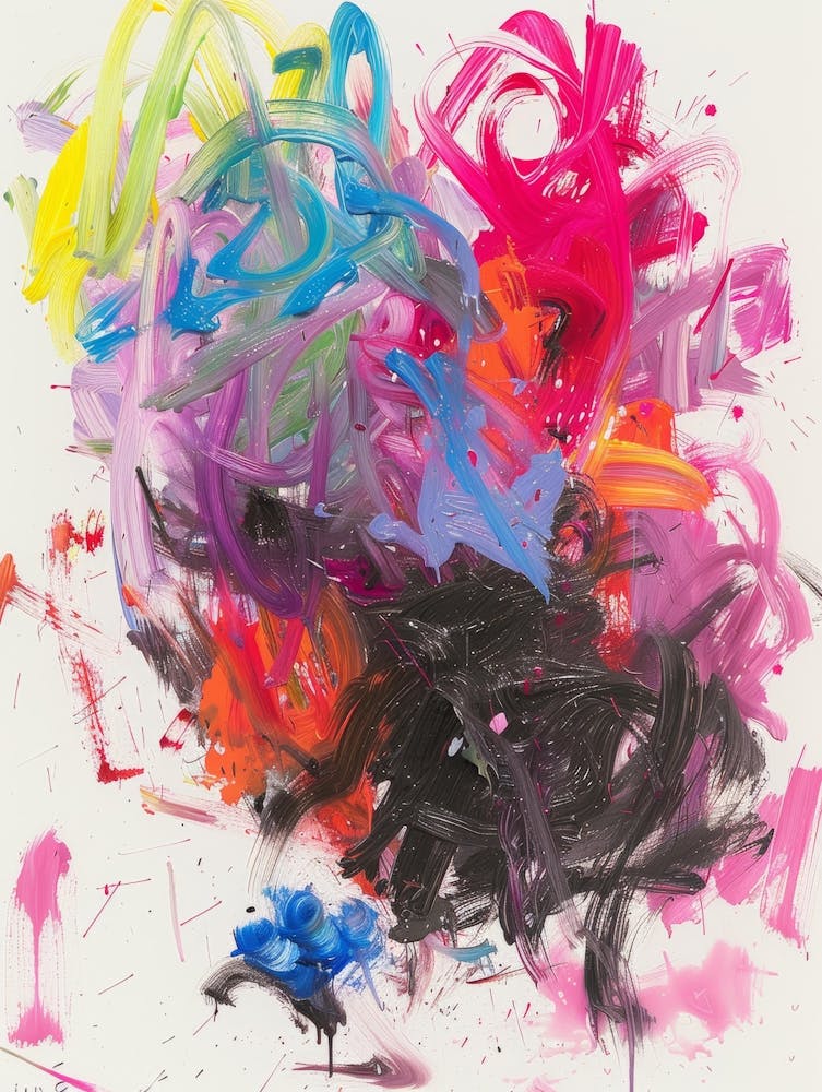 Abstract Painting 1826 Art Print by Moving Clouds Art – Fy!
