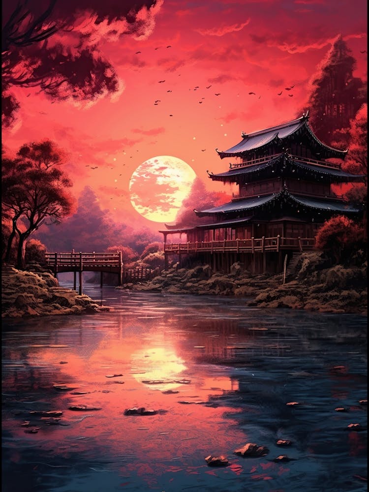 Asian Sunset 1 Art Print by Liberta – Fy!