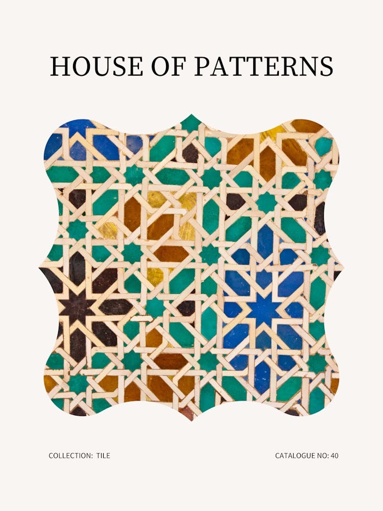 Tile Pattern Poster 41 Art Print by House of Patterns – Fy!