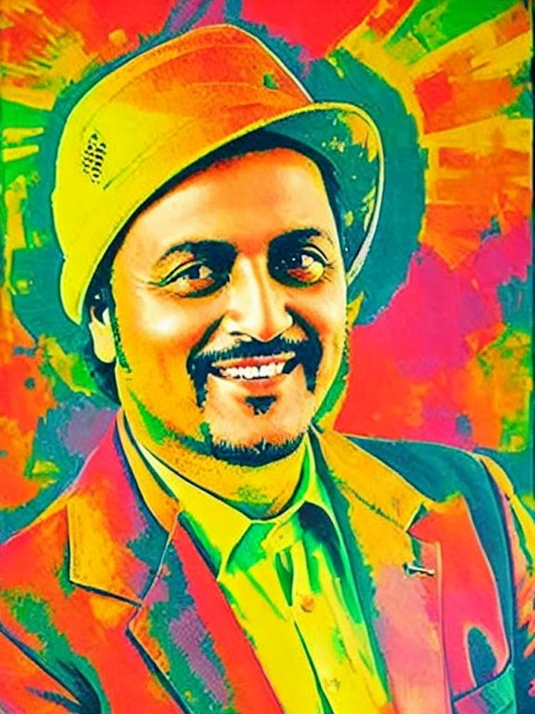 Tochi Raina 2 Colourful Pop Art Art Print by The Music Lab – Fy!