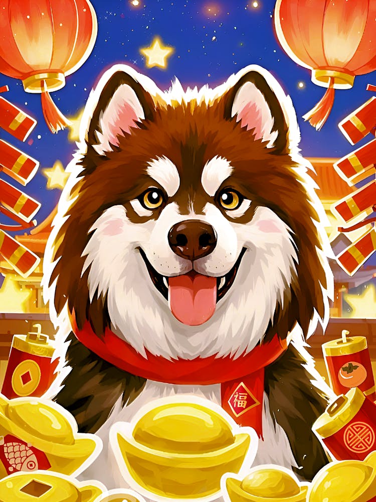 Meet the Lucky Red Alaskan Malamute Bringing Joy This Chinese New Year ...