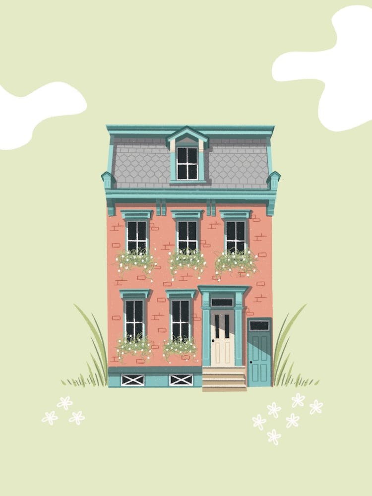 Cute Pastel Cottage Art Print by Yeah Yeah Maybe – Fy!