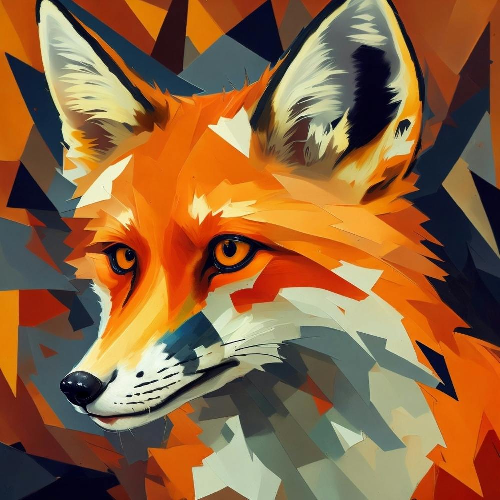 Foxcity - A Fox In The Cubism Style Art Print by Fy!