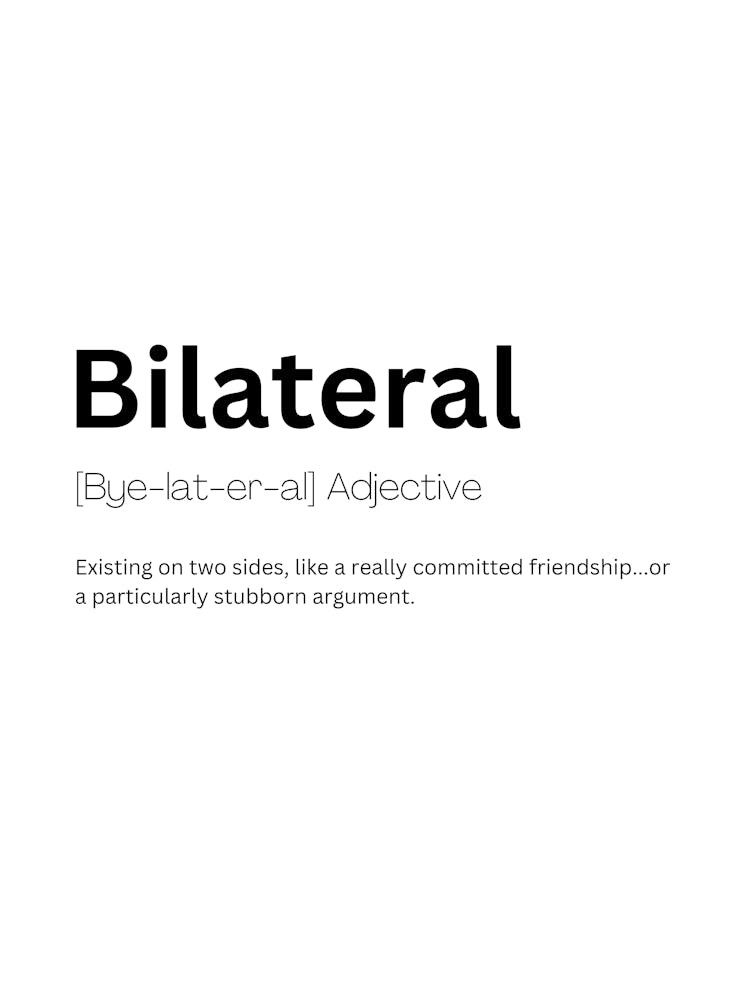 Bilateral Definition Meaning Art Print by Kaigozen – Fy!