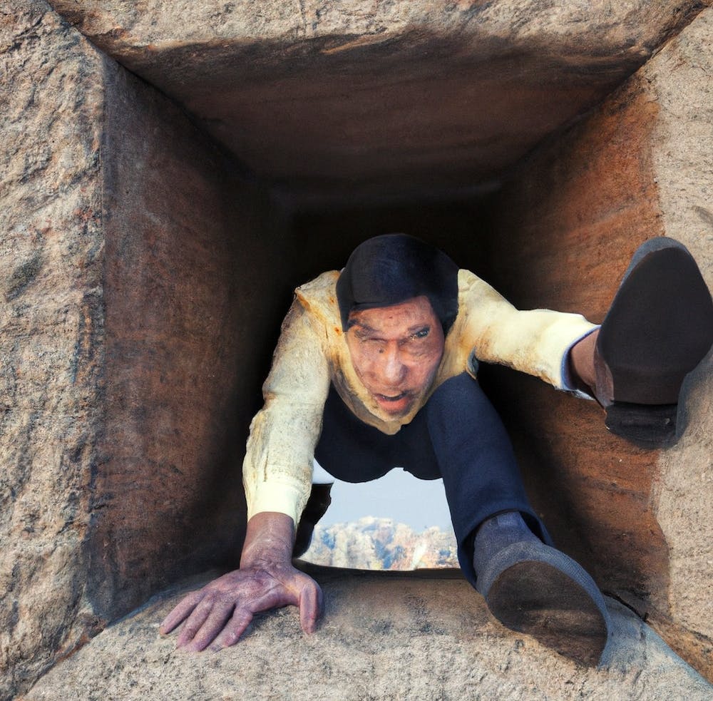 Men Falling In A Loophole Art Print by Bharathraj – Fy!