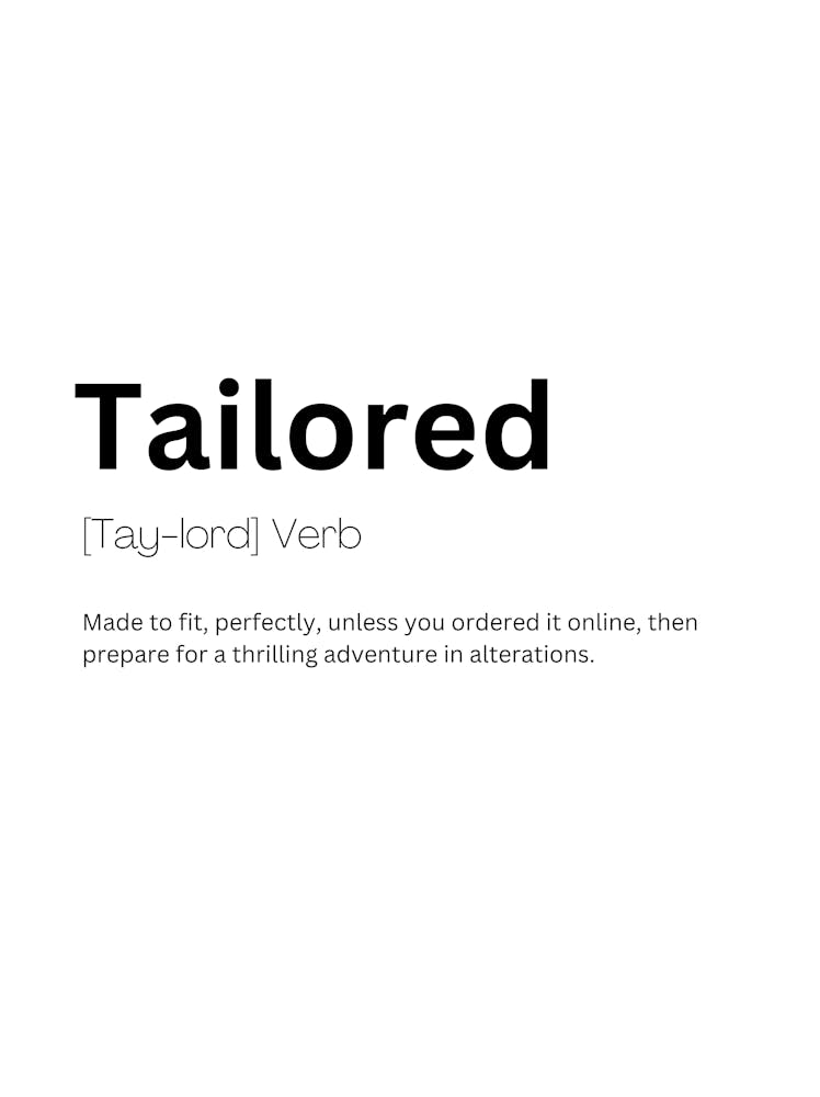 Tailored Definition Meaning Art Print by Kaigozen – Fy!