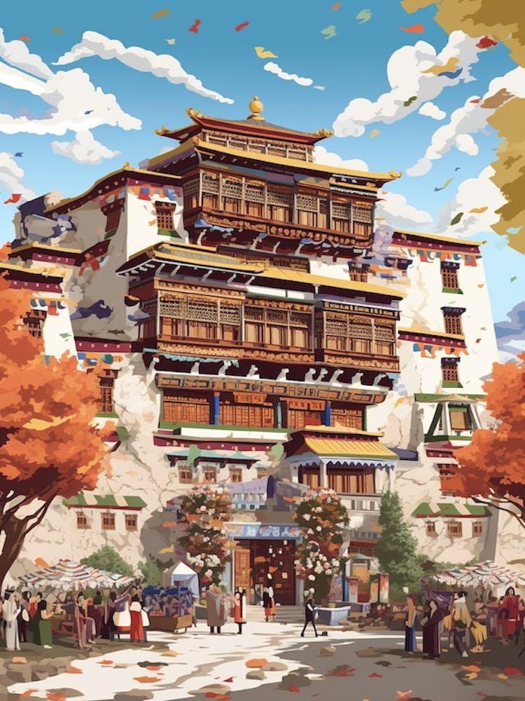 He Jokhang Temple Lhasa Tibet Art Print by The Art of Adventure – Fy!