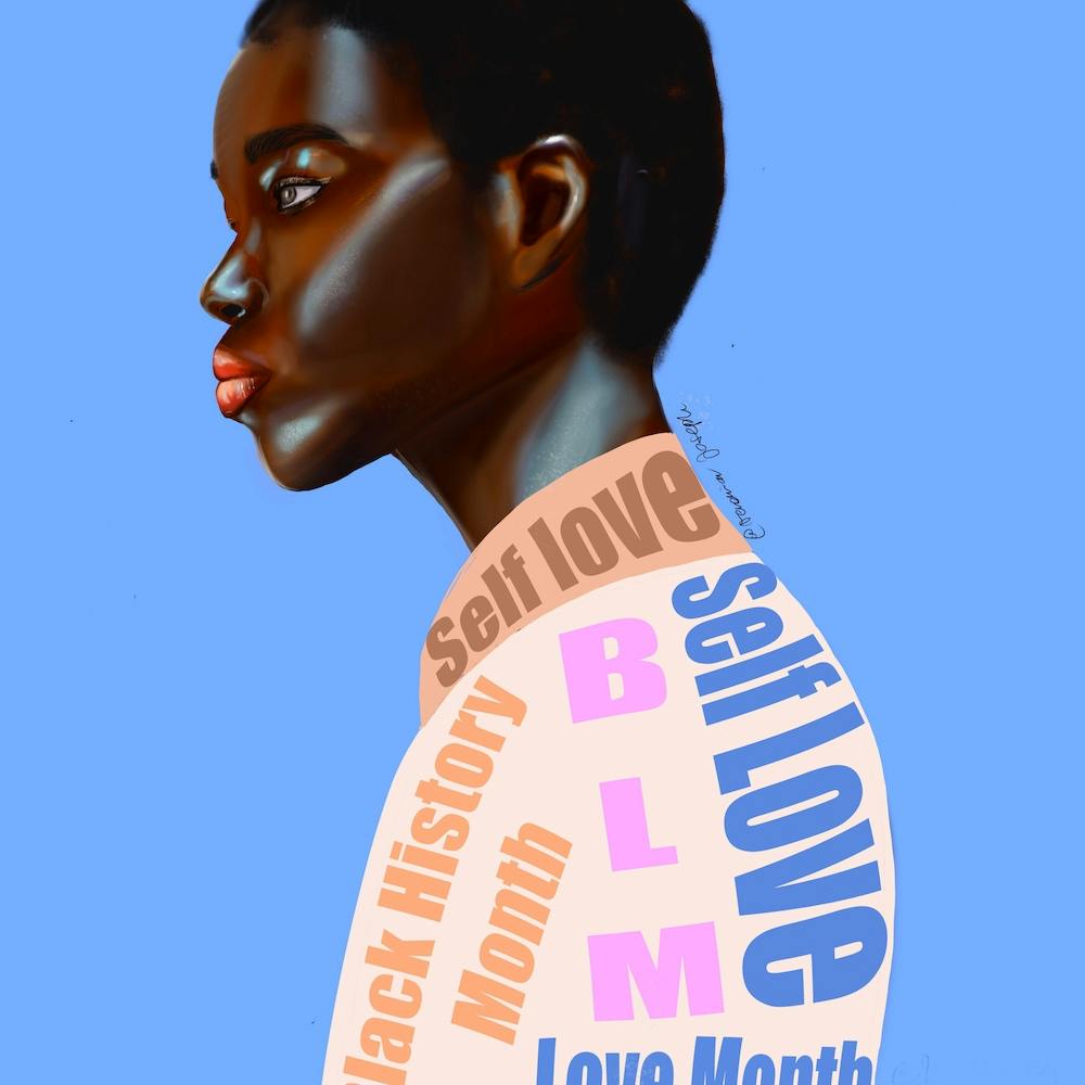 Blm Girl Square Art Print by Veronica Joseph – Fy!