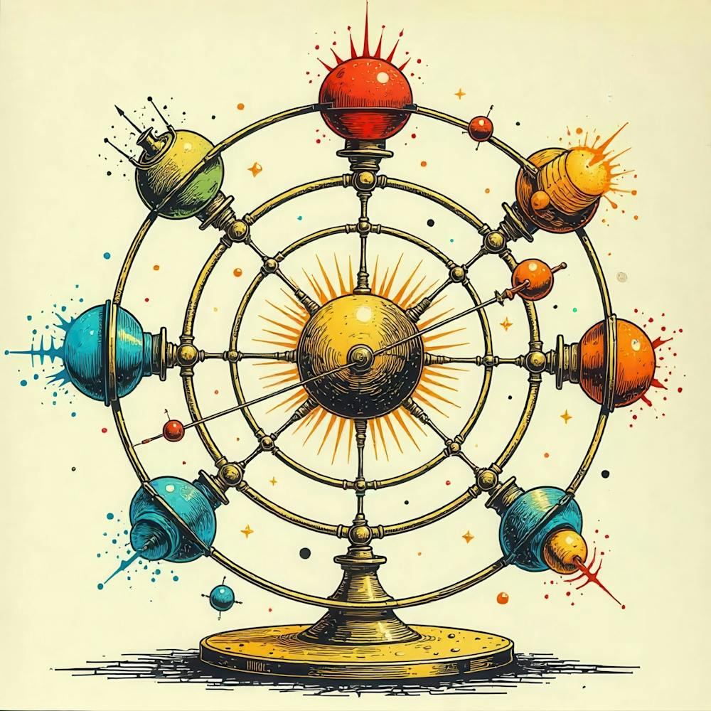 Planetary Wheel Canvas Print Art Print by AnikArts – Fy!