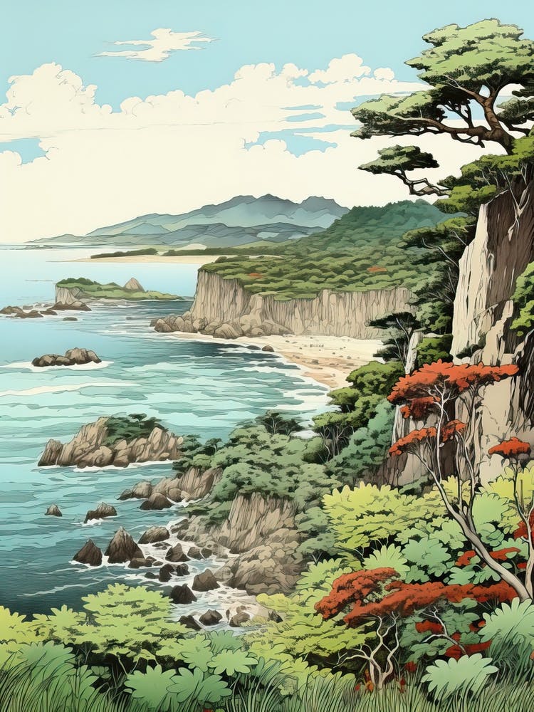 Ishigaki Island In Okinawa, Ukiyo E Drawing 2 Art Print by Ukiyo-e ...