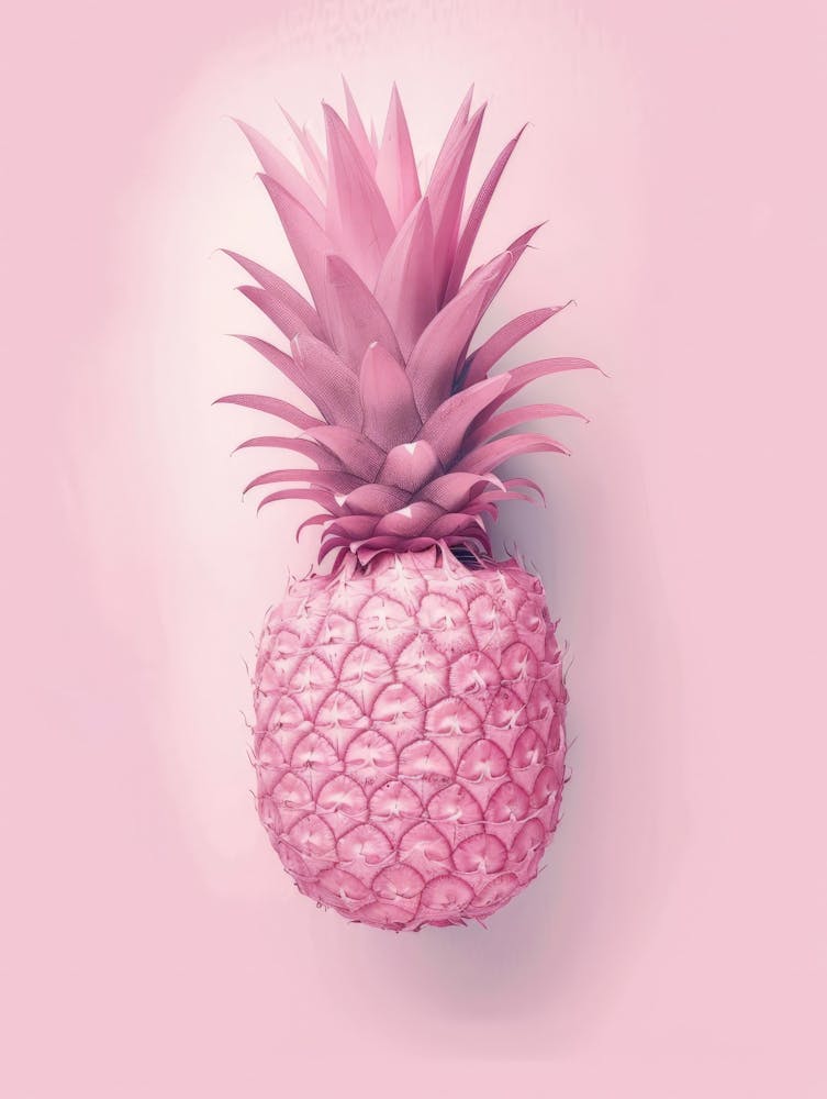 Pink Pineapple 6 Art Print by Moving Clouds Art – Fy!