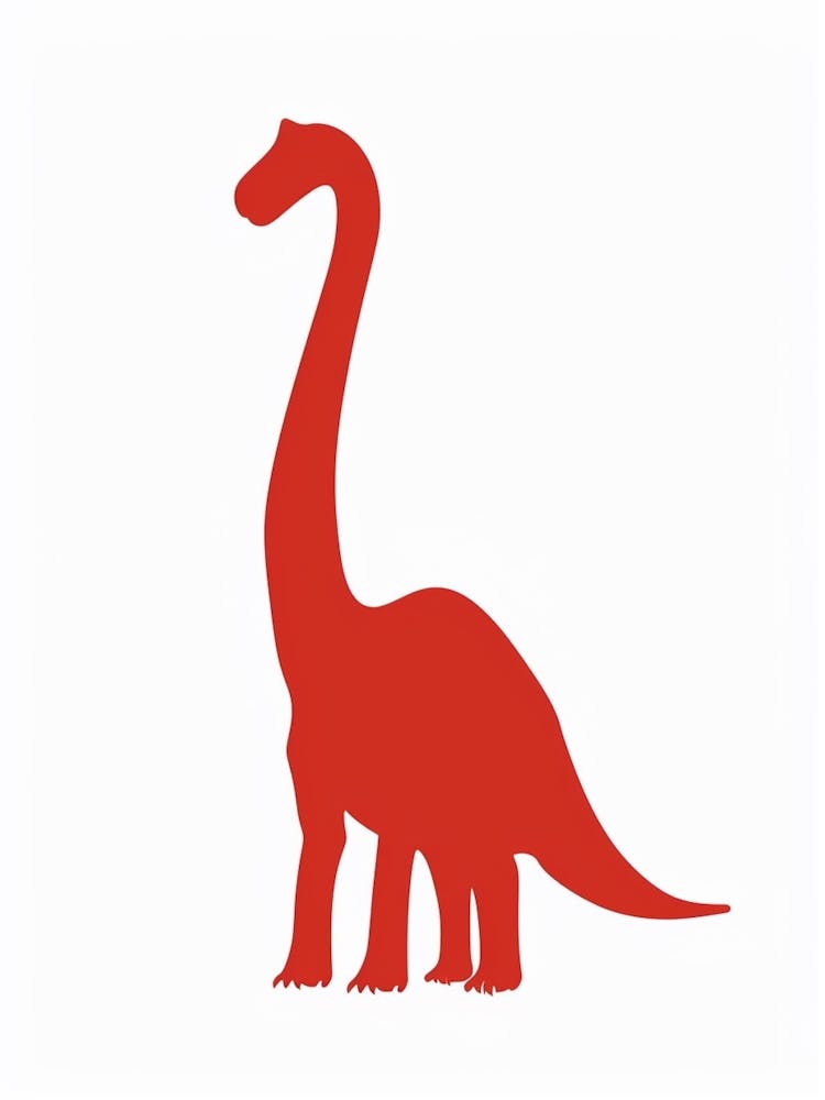 Red Brachiosaurus Dinosaur 2 Art Print by Dino Delights – Fy!