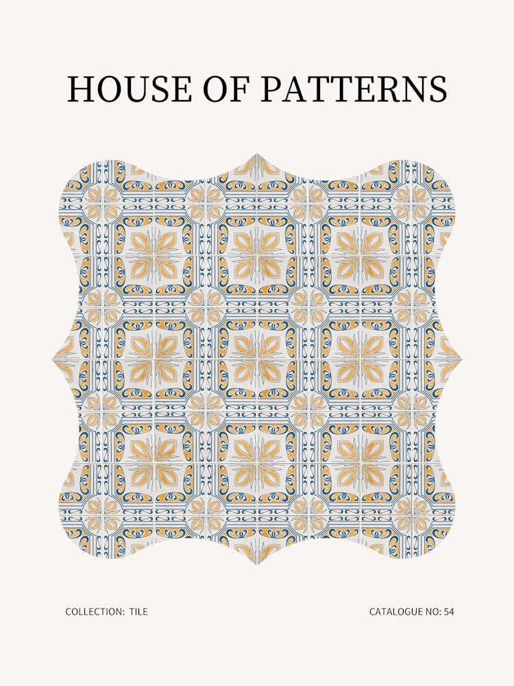 Tile Pattern Poster 55 Art Print by House of Patterns – Fy!
