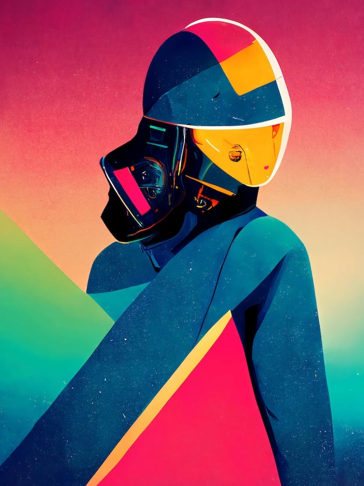 Retro Daft Punk Art Print by Fusion Designs – Fy!