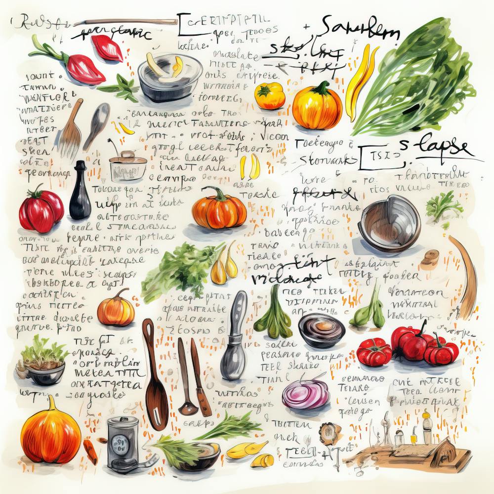Cooking Recipes Sketchnote 2 Art Print by BestArt – Fy!