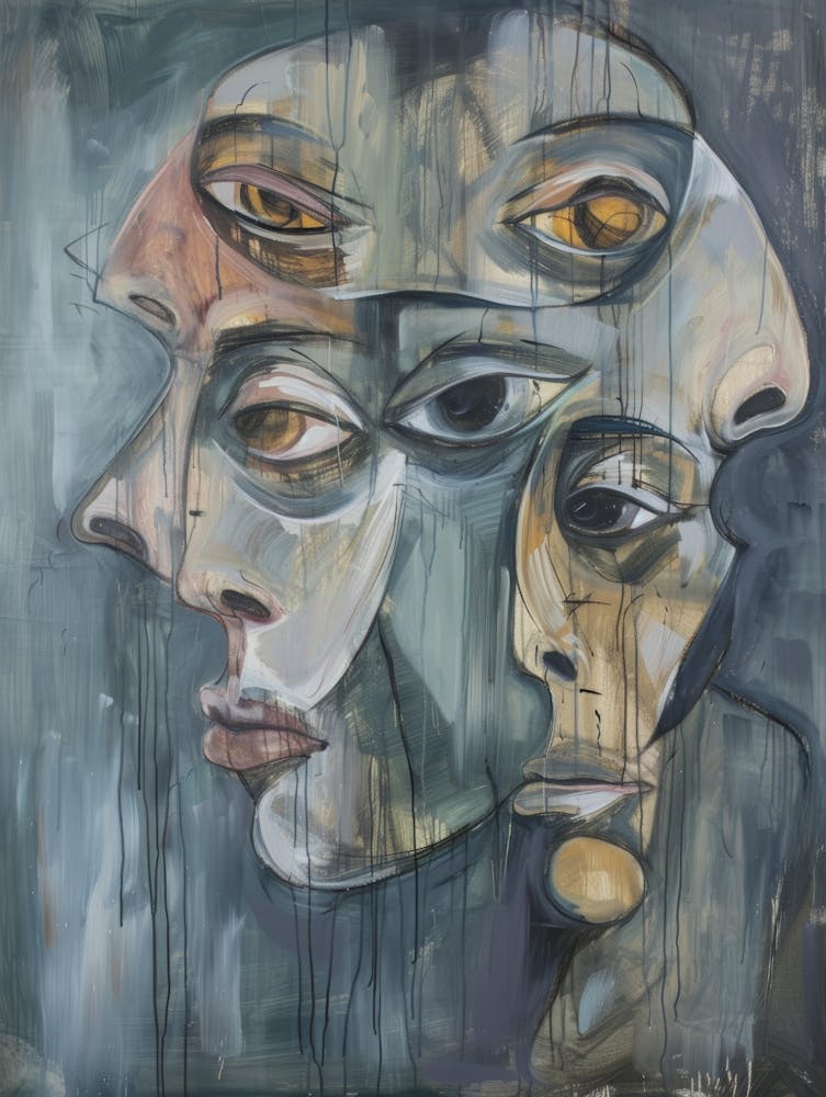 Three Faces 12 Art Print by Moving Clouds Art – Fy!