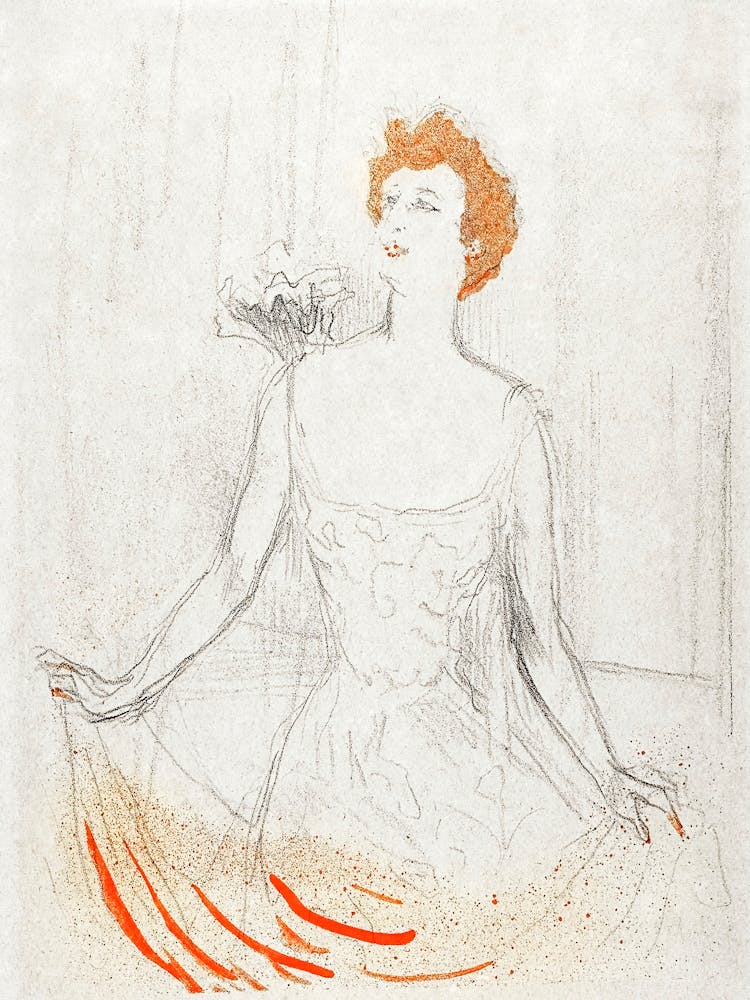Emma Calvé (1898), Henri de Toulouse-Lautrec Art Print by Fy! Classic ...