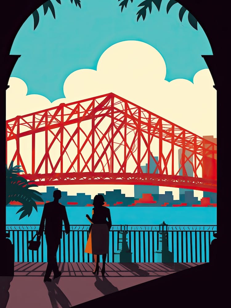 Howrah Bridge, West Bengal, India Colourful 4 Art Print by Travel ...