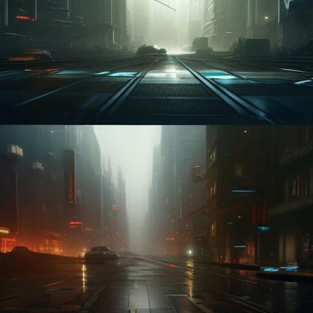 year 2040, big city with urban mobility Art Print by Coollinan – Fy!