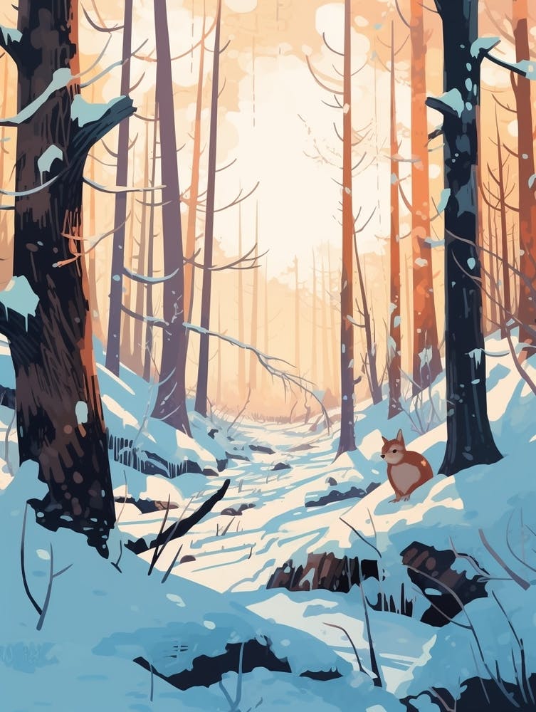 Winter Shrew Illustration Art Print by Bon Hiver Prints – Fy!