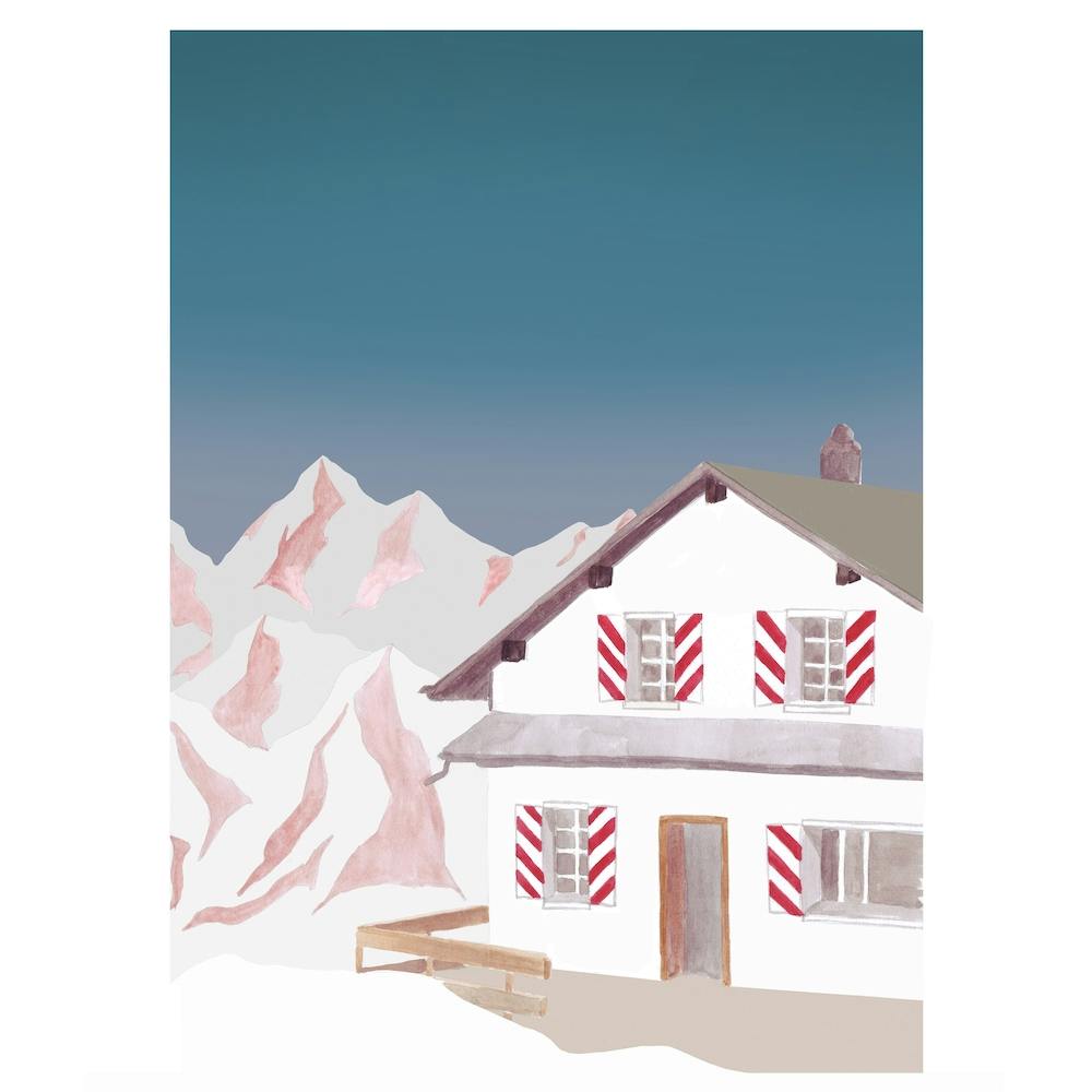 Mountain Love Hut Art Print by Mantika Studio – Fy!