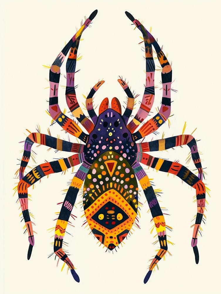 Colourful Insect Illustration Tarantula 5 Art Print by Ritual Art ...