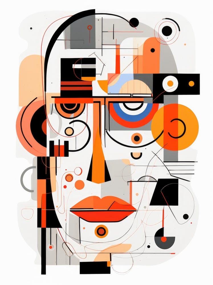 Abstract Face 2 Art Print by Moving Clouds Art – Fy!