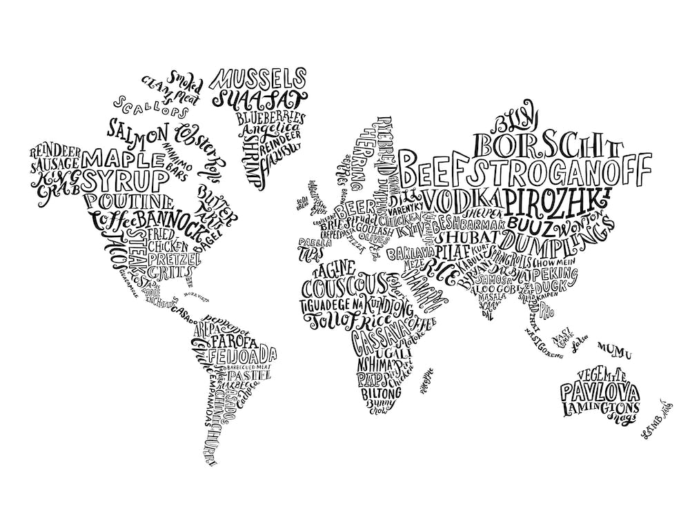 World Food Map Art Print by Lucy Loves This – Fy!