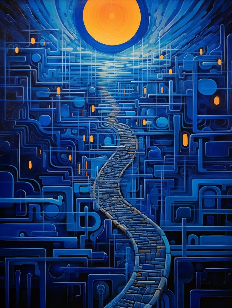 Linear Progression Abstract 10 Art Print by Abstract Art Expressions – Fy!