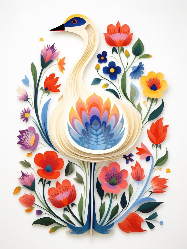 Scandinavian Bird Illustration Goose 3 Art Print by Feathered Muse – Fy!