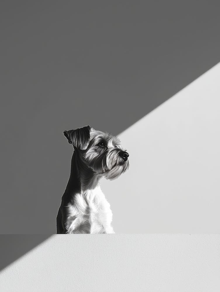Shadow Of A Dog. Generated AI. 1 Art Print by Domanin_photo – Fy!