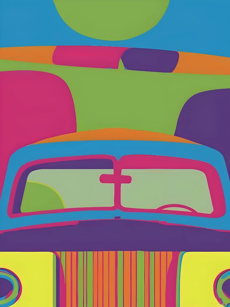 Psychedelic Car Art Print by Artistry Aloft – Fy!