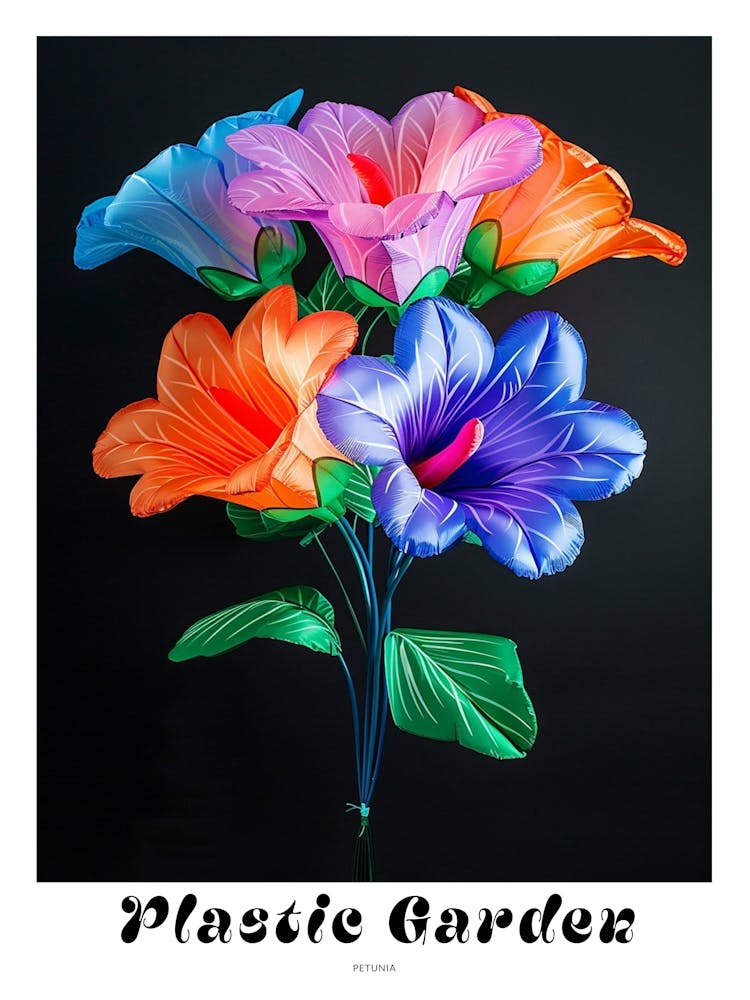 Bright Inflatable Flowers Poster Petunia 2 Art Print by Botanic Studio ...