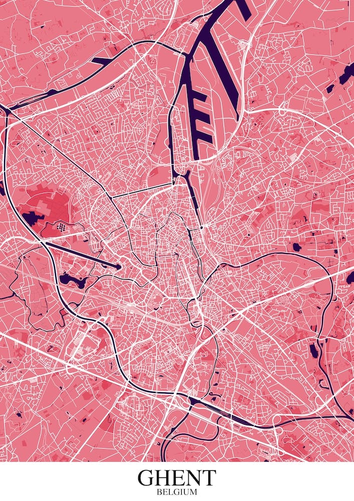 Ghent Pink Purple Art Print by Mapply – Fy!