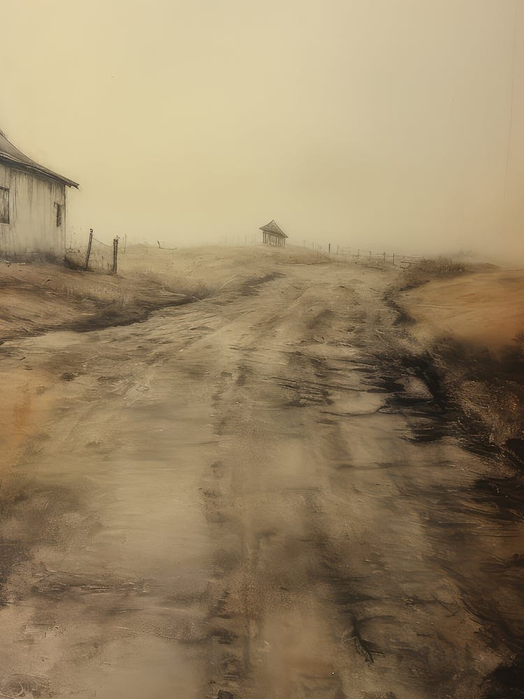 Rustic Country Lane Vintage Art Print by Sirene Collective – Fy!