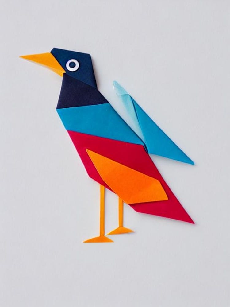 Roadrunner 1 Origami Bird Art Print by Featherline – Fy!